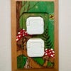 Whimsical Wood House Number Sign House Number With Mushrooms Custom ...