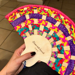 Mexican Woven Hand Fans / Wooden Wedding Favors / Custom Fans for ...