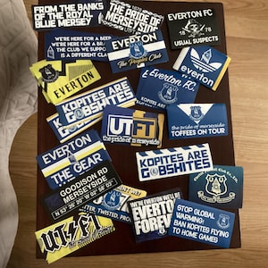 100 X Chelsea Stickers Based on Poster Pin Badge Flag Scarf Shirt ...