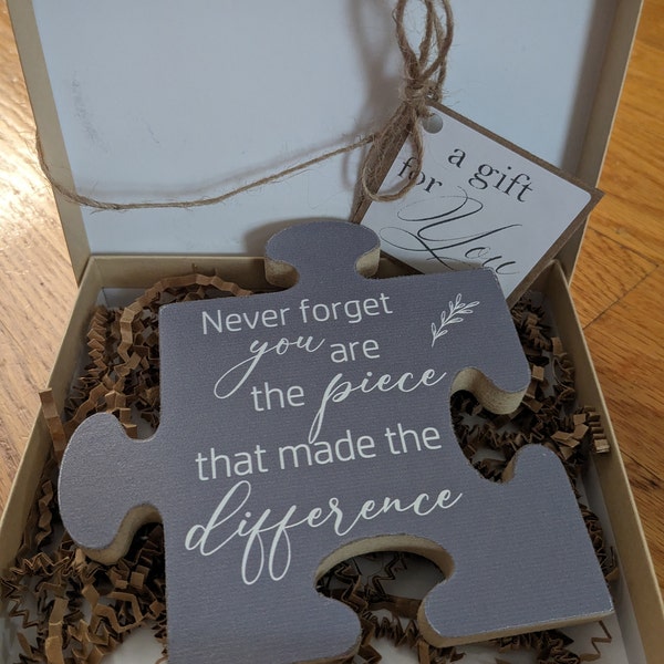 Personalized Puzzle Piece Mentor Gift: Thank You, Farewell Coworker ...