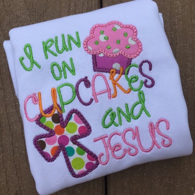 Cupcakes and Jesus Applique Design Machine Embroidery Design - Etsy