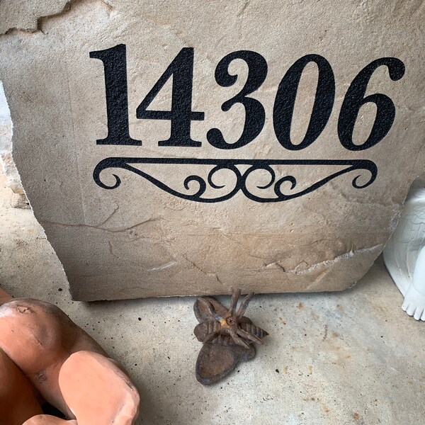 Home Address Number Rock - Engraved Stone - Personalized - Housewarming ...