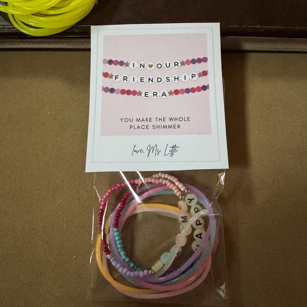 In My Birthday Era Banner Printable, Giant Friendship Bracelet Banner ...