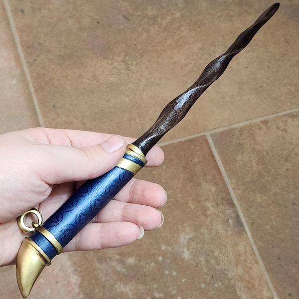 Celestial Blue Wooden Wand a Magical Gift for True Legacy Witches or ...