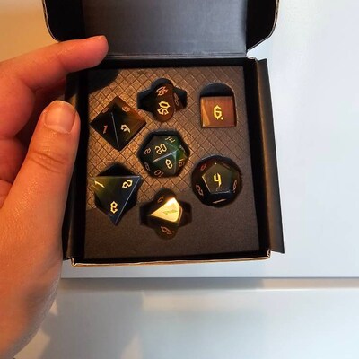 Sea Turtle Dnd Dice Set Ocean Theme Black Glass Dnd Dice Set Dungeons ...