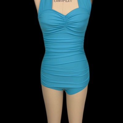 Helen Retro Two Piece Women's Bikini Swimsuit High Waist Skirt and ...