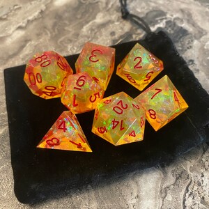 Silver and Gold Dungeons and Dragons Dice Set 7pcs Dnd Dice - Etsy