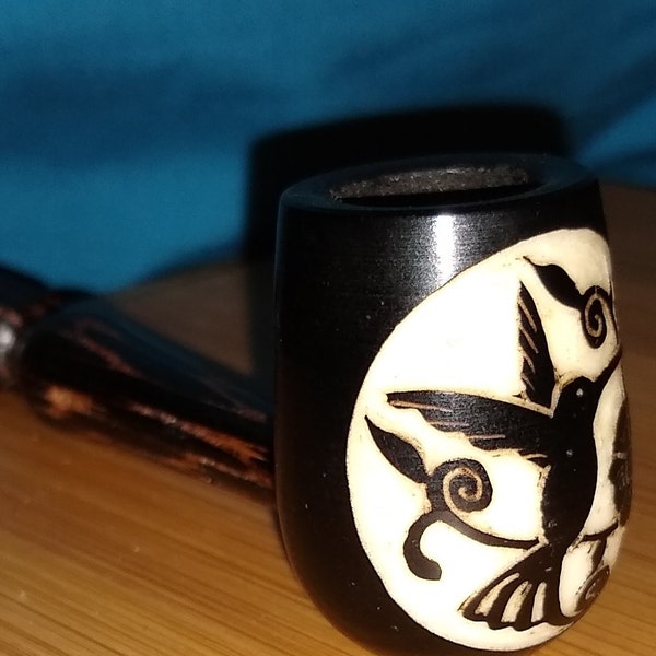 Hummingbird and Flower Smoking Pipe Handcrafted Smoking Bowl Handmade ...