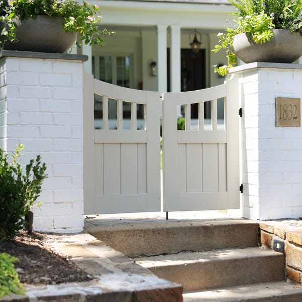 Flat Rail Outdoor Cedar Gate With Solid Panel - Etsy