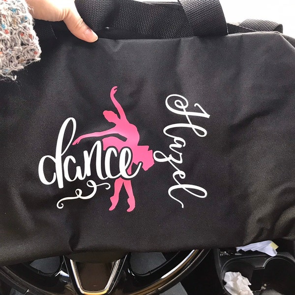 Personalized Gymnast Bag, Gymnastics Bag, Custom Duffle Bag, Grey ...