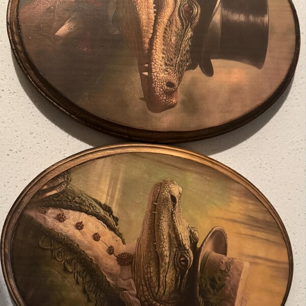Mr Alligator Victorian Portrait - Vintage Style Gator Cottagecore ...