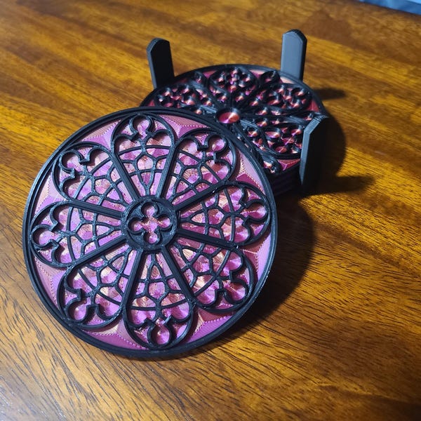 Cathedral Window Coasters - Etsy