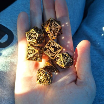 Blue Dragon Eye DND Dice Set With Liquid Core Dungeons and Dragons Dice ...
