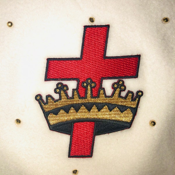Cyrene Crusaders Patch: Masonic York Rite Cross and Crown Applique - Etsy