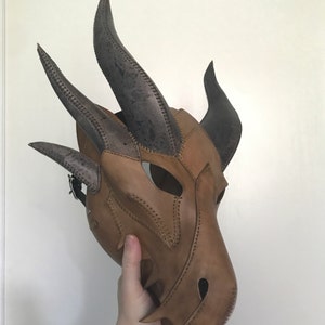 PDF Pattern Leather Dragon Mask - Etsy