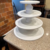 Large 4 Tier Solid Wood Rustic Style Cupcake Stand. Holds up to 232 ...