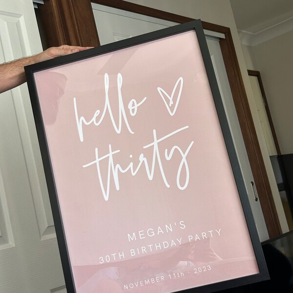 Modern Birthday Welcome Sign Template, Welcome Party Sign, Minimalist ...