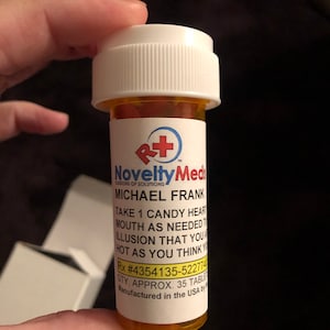 Novelty Meds CUSTOM MINTS gag Gift Fake Pills Rx Great - Etsy