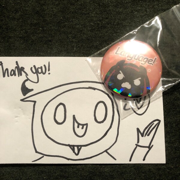 Badboyhalo "language!" Pin| MCYT Button - Etsy