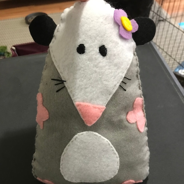 Felt Possum Sewing Pattern: Easy Plush Opossum Stuffie (PDF SVG) - Etsy