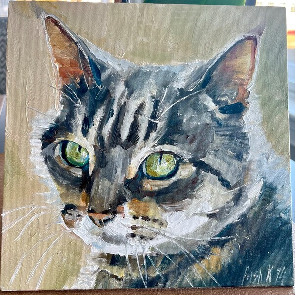 Clothesline Coastal Oil Painting Laundry Room Art Small Format Art ...