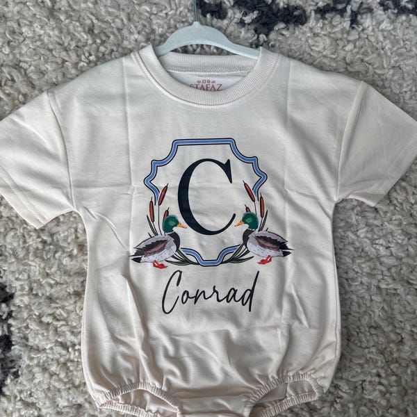 Custom Mallard Ducks Romper, Duckling Baby Bodysuit, Daddy's Hunting ...