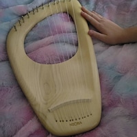 12 String Lyre harp Diatonic Musical Instrument Cherry Wood - Etsy