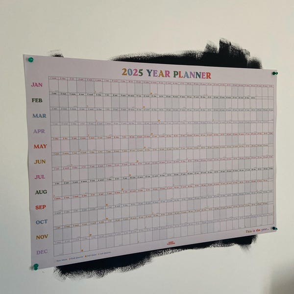 2027 Year Wall Planner Landscape Colourful | This is the Year | 2027 ...