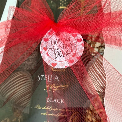 Printable Valentine's Day Cookie Tags Happy Valentine's Day Red Pink ...