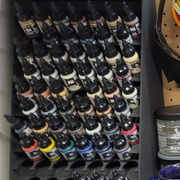 Wall Mounted Tube Type Paint Storage Rack - 20/21ml Tubes or 37ml Tubes ...