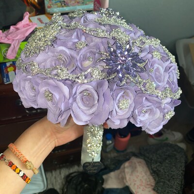 Lilac Quinceanera Bouquet, Lilac Quince Decor, Quinceanera Ramo ...