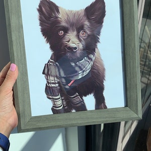 Custom Pet Portrait in Memory of Dog Pet Memorial Gift for Pet Lovers ...