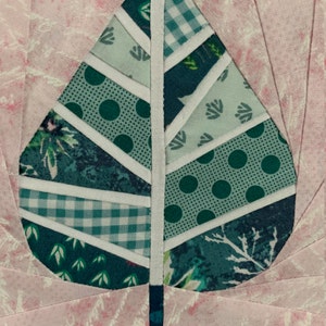 Geometric Leaf Foundation Paper Piecing FPP Quilt Block Pattern PDF ...