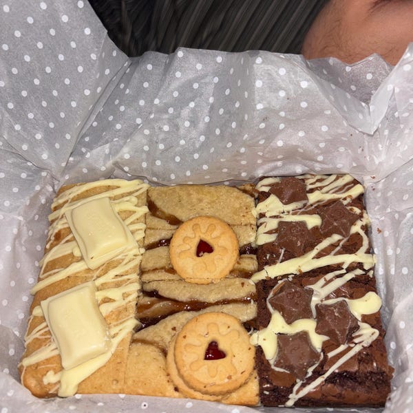 Postbox Brownie Slab Fully Loaded Kinder Postal Letterbox Brownie Slab ...