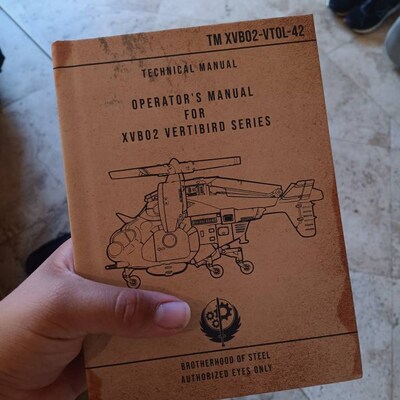 Fallout Inspired Notebook, T-51B Power Armor User Manual Journal Matte ...
