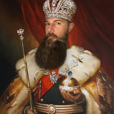 Personalized King Portrait for Him, Royal Historical Portrait ...