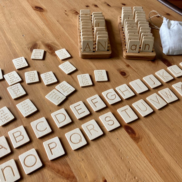 Alphabet Tiles English Uppercase and Lowercase Letters Cards With ...