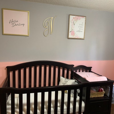 Large Letter for Wall, Gold Wall Letter Monogram, Wooden Gallery Decor ...