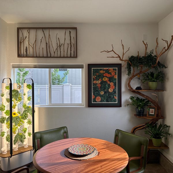 Round Wooden Wall Art With Tree Branch Slices: Nature-inspired Decor - Etsy