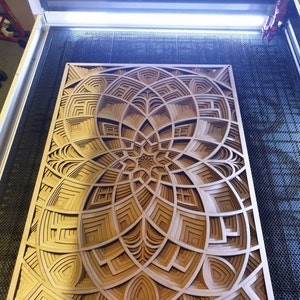 Digital Files-bloom-cricut SVG-CNC Laser Cut Multilayer 3D Mandala ...