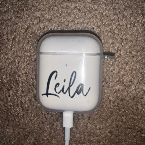 Custom AirPod Case With Keychain Customized Name AirPod Case ...