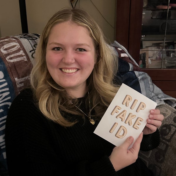 RIP Fake ID | 21st Birthday Card | Greeting Card | Legal AF | Twenty ...