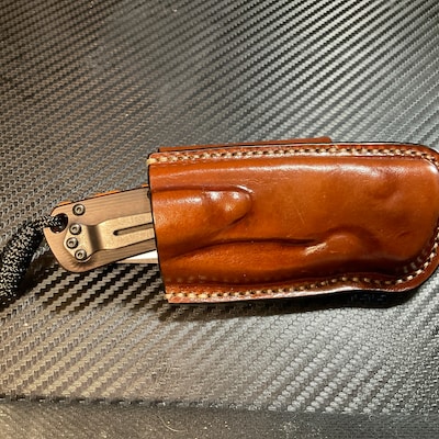 Vertical and Horizontal Leather Sheath for Buck 110 Folding Hunter ...