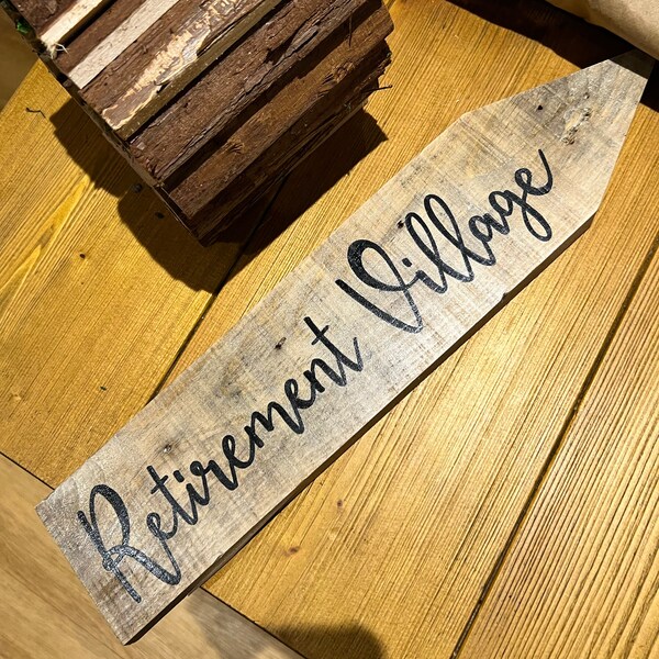 Large Custom Distressed Wood Arrow Signs PER ARROW Eco Friendly ...