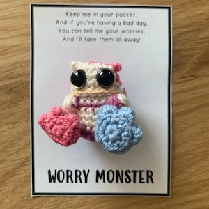 Pocket Worry Monster Crochet Pattern PDF - Etsy