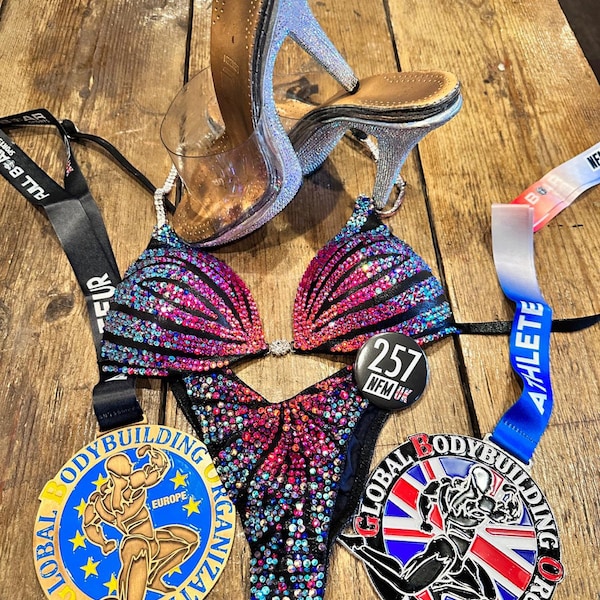 Competition Set - Rhinestone Fitness - NPC - IFBB - WBFF - Figure ...