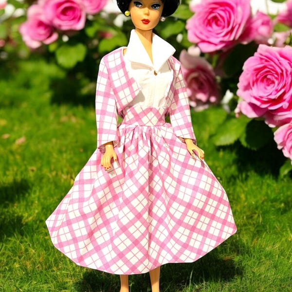 Trench Setter Hankie Chic Pattern Vintage Style Dress, Split Sleeve ...