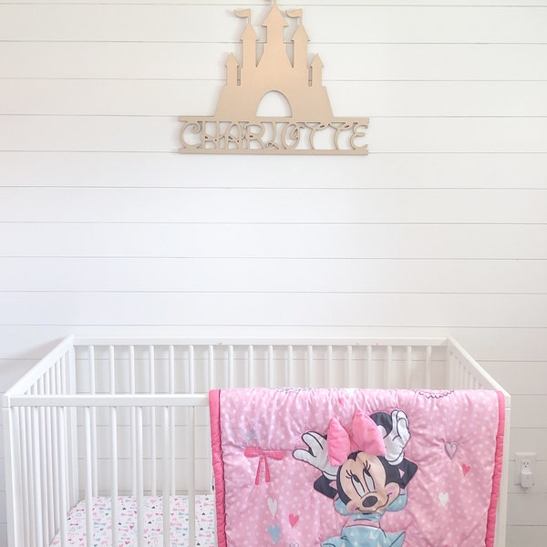 Disney Castle - Personalized Name Sign - Disney Castle Silhouette ...