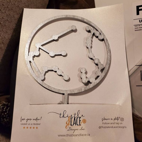 Celestial Wedding Cake Topper, Constellation Wedding Cake Topper, Space ...