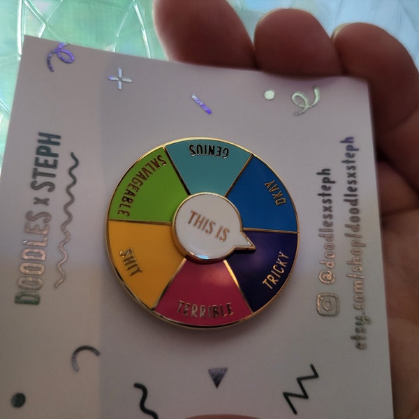 Creative Process Spinner Pin: Funny Enamel Lapel Pin for Artists - Etsy